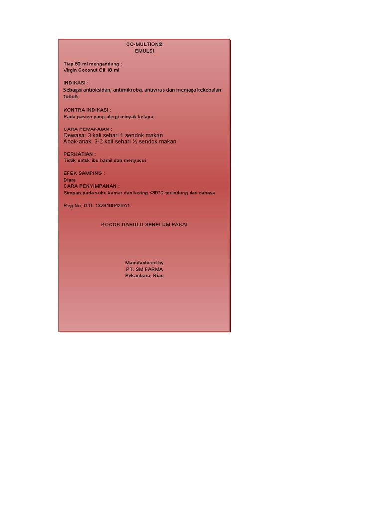 Emulsi Vco Teknologi Formulasi | PDF