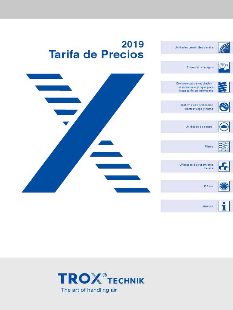 TROX - Tarifa 2019 Comp | PDF | Calidad (comercial) | Sectores Economicos