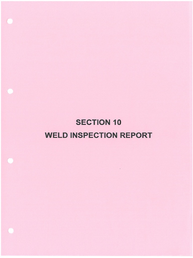 Weld Inspection Report | PDF