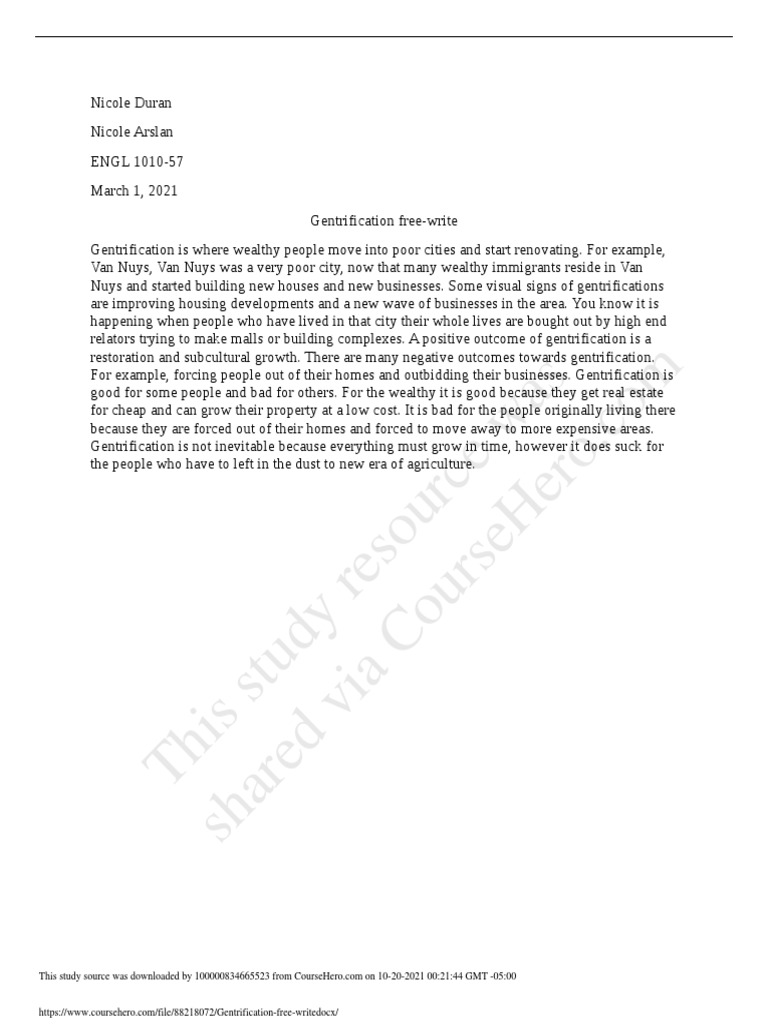 Understanding Gentrification's Impact | PDF | Affordable Housing ...