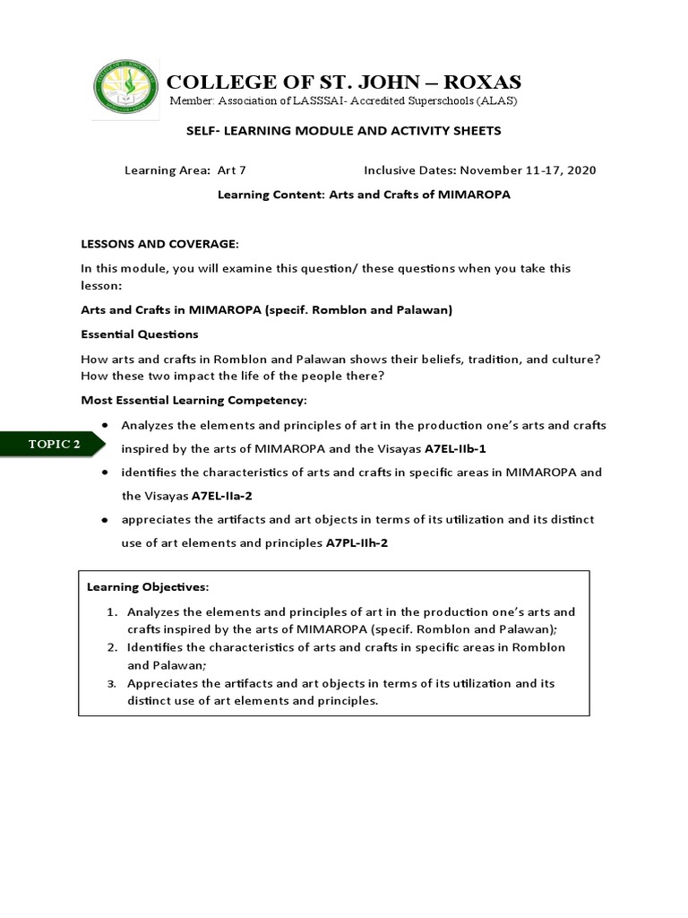 Week 2 - Art 2 | PDF