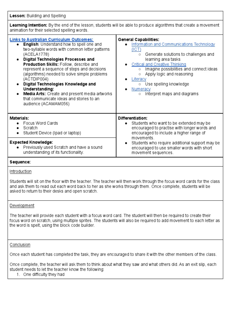 Scratch - Classroom Lesson Plan 1 | PDF | Scratch (Programming Language ...