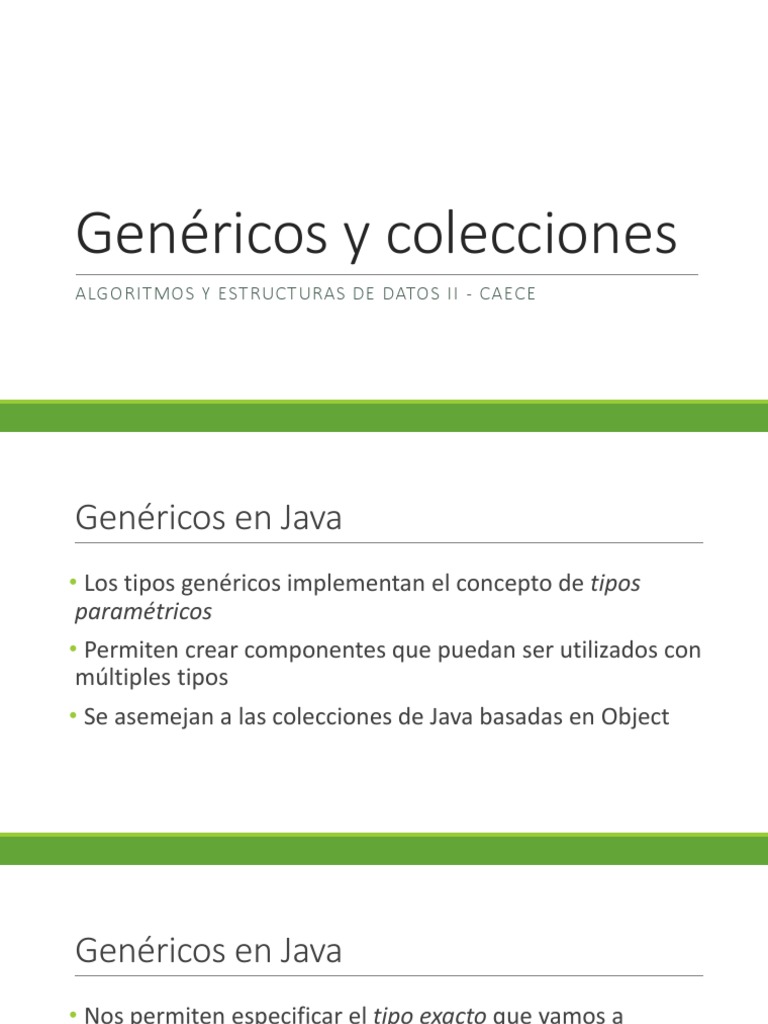 Clase 4 - Genéricos y Colecciones | PDF | Herencia (Programación ...