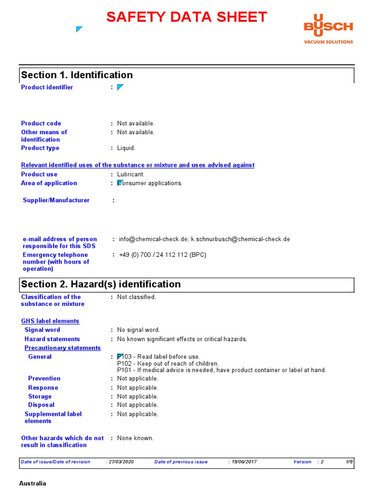 VM 032 - VM 068 - VM 100 - VM 150 - Au | PDF | Dangerous Goods ...