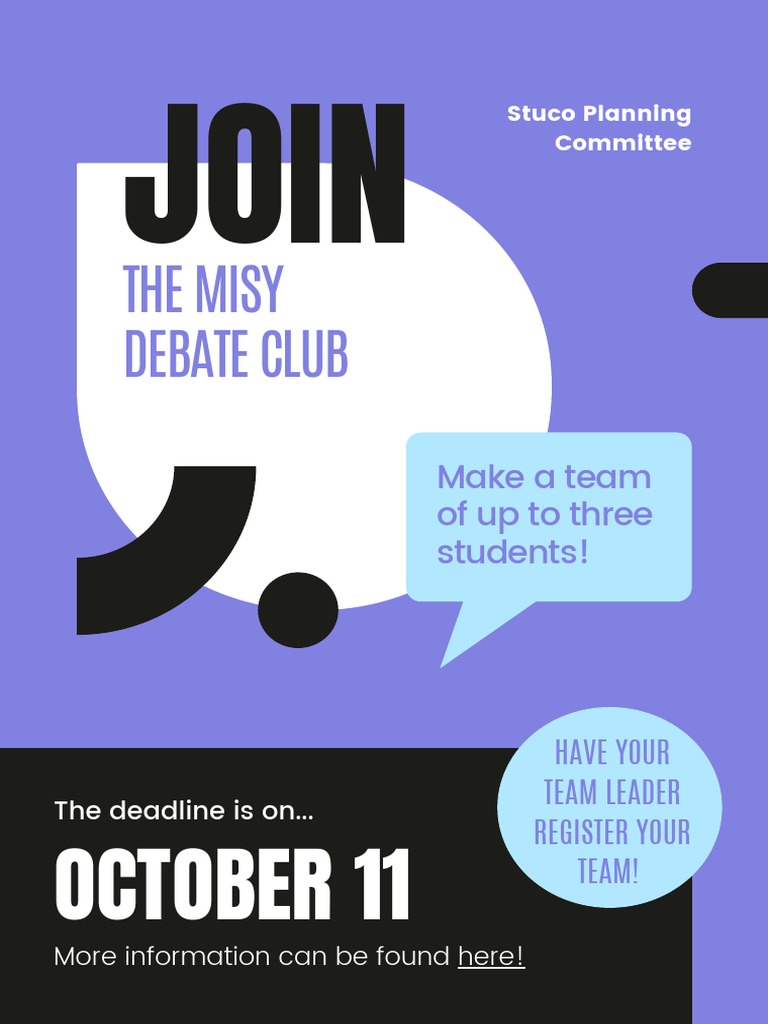 Join the Debate Club by October 11 | PDF
