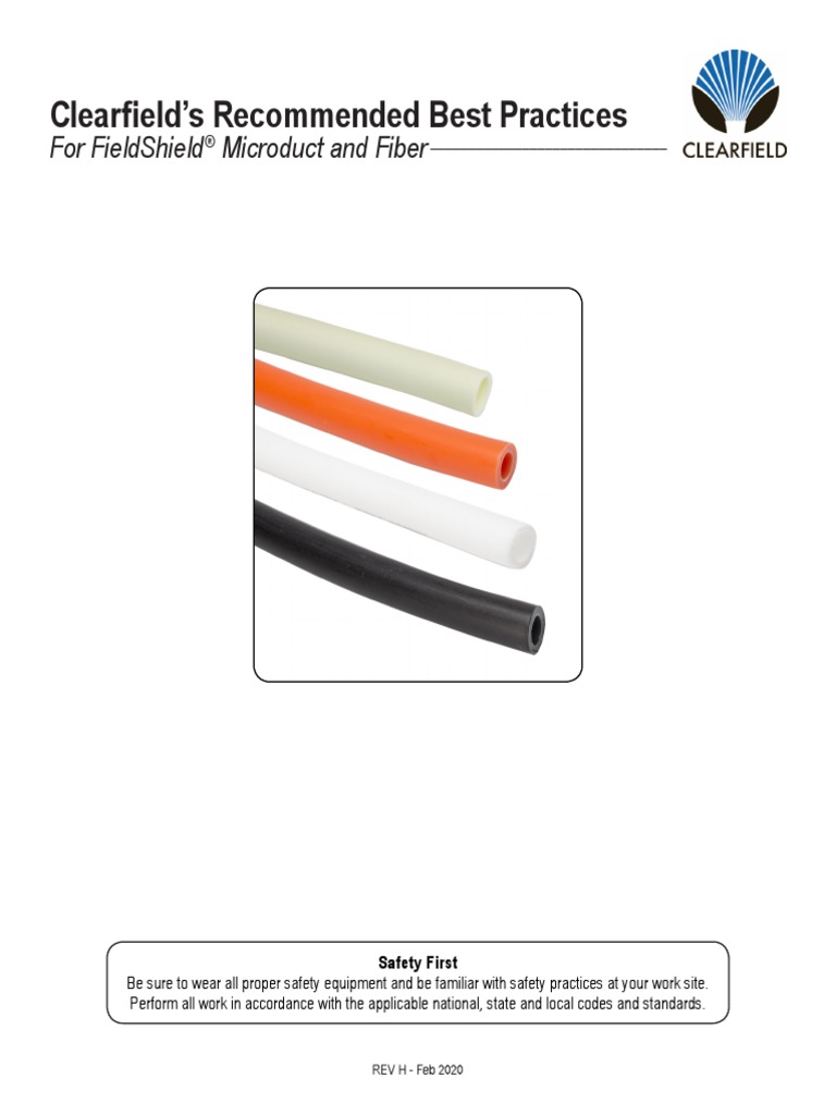 Clearfield'S Recommended Best Practices: For Fieldshield Microduct and ...