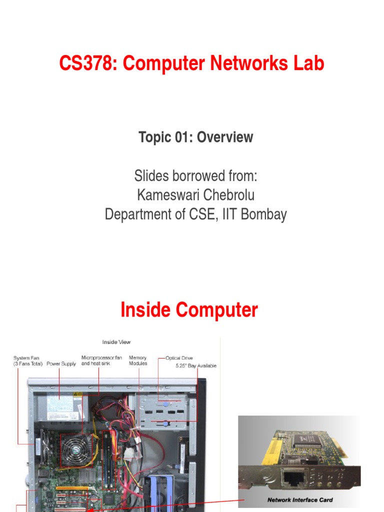 Cs378 Computer Networks Lab Topic 01 Overview Pdf Port Computer