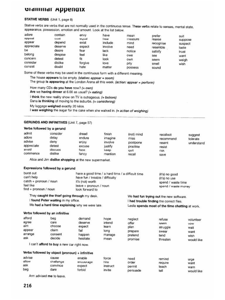 14.appendix Gram and Phrasal Verb | PDF
