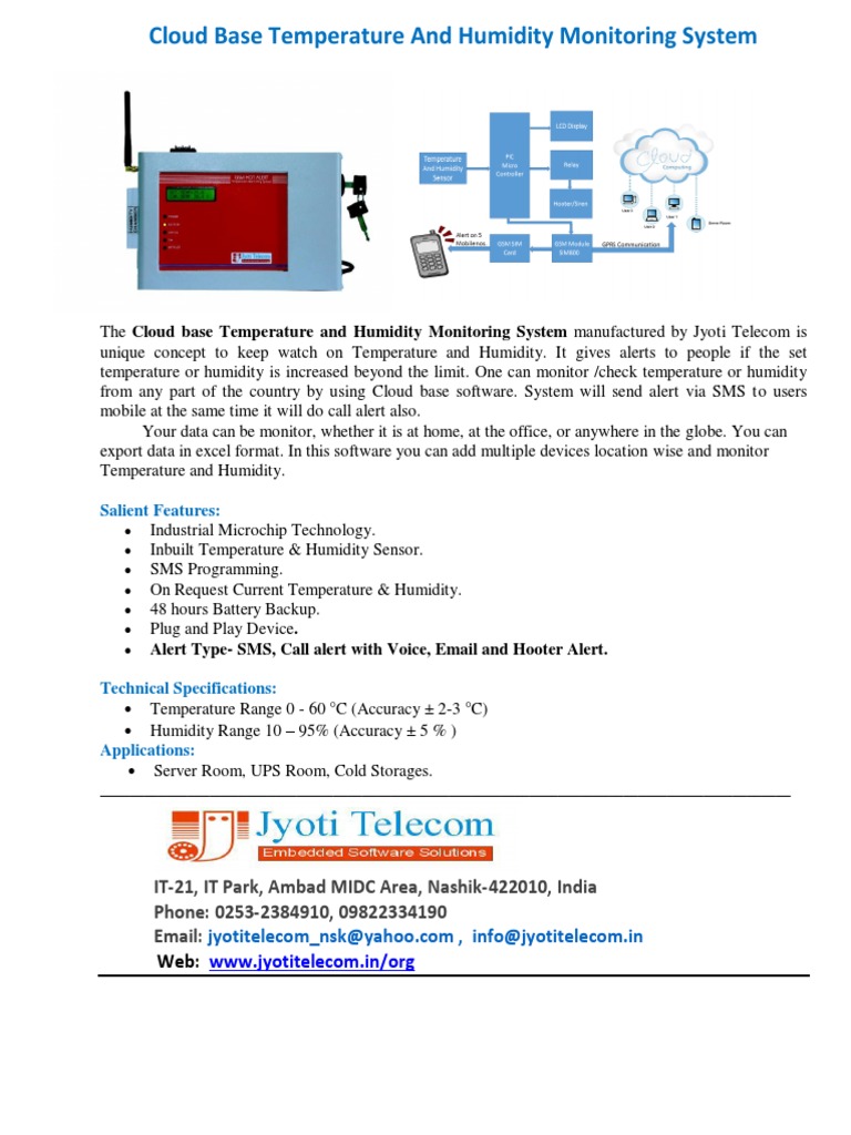 Cloud-Base Temperature and Humidity Monitoring System | PDF | Business ...