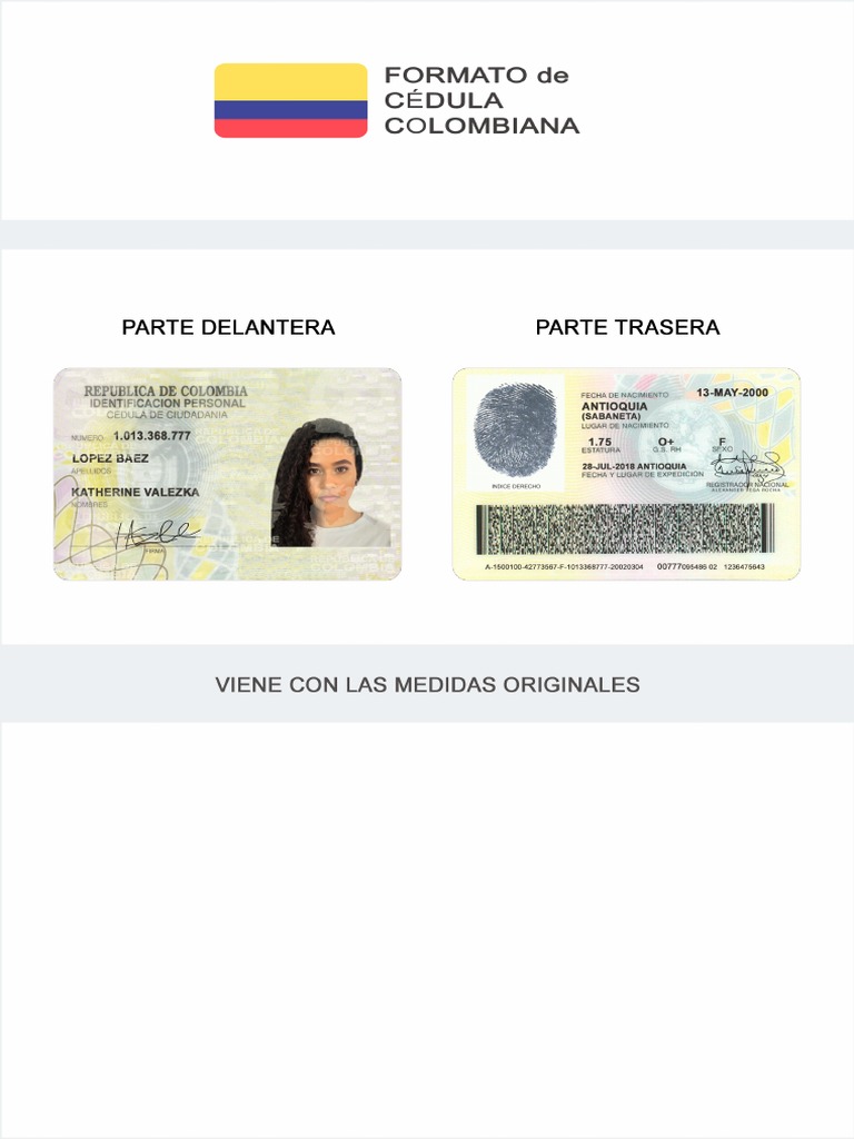 Katherine - Cedula Colombiana | PDF