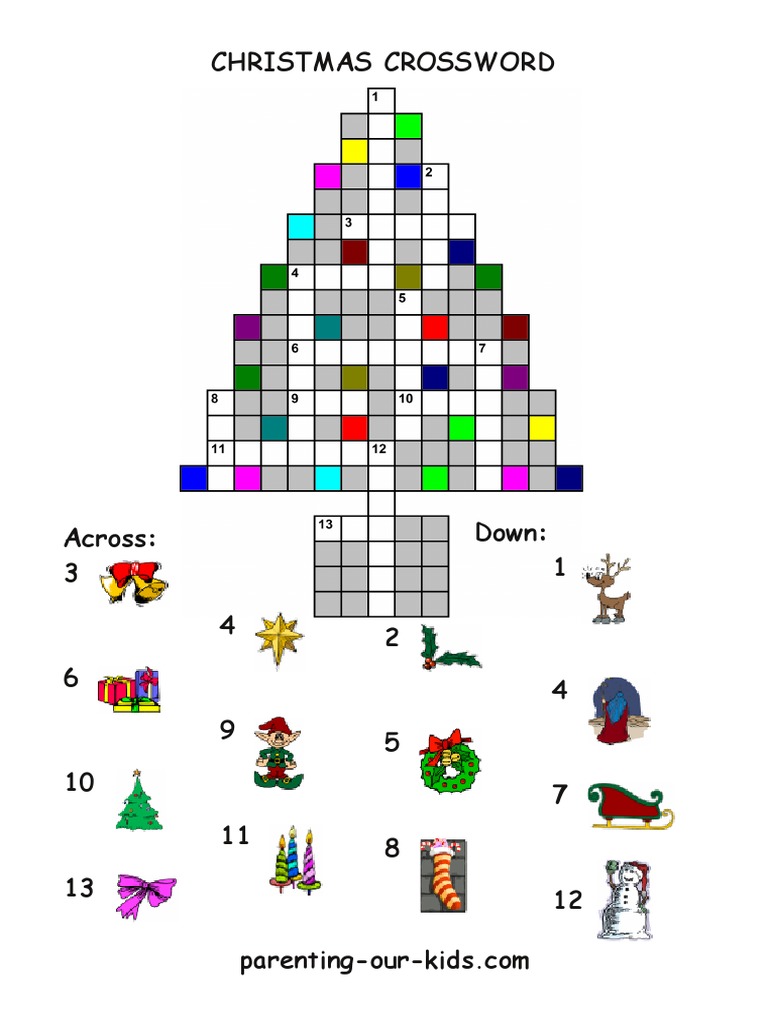 Christmas Crosswords For Kids | PDF