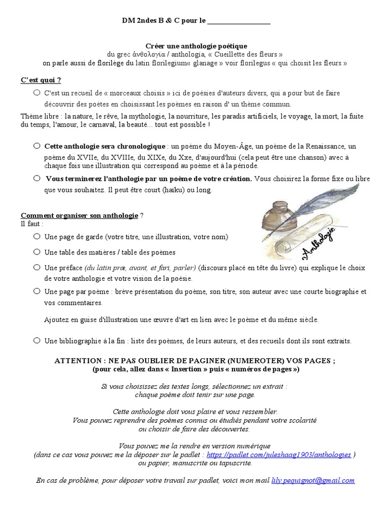 Faire Une Anthologie Poetique | PDF | Anthologies