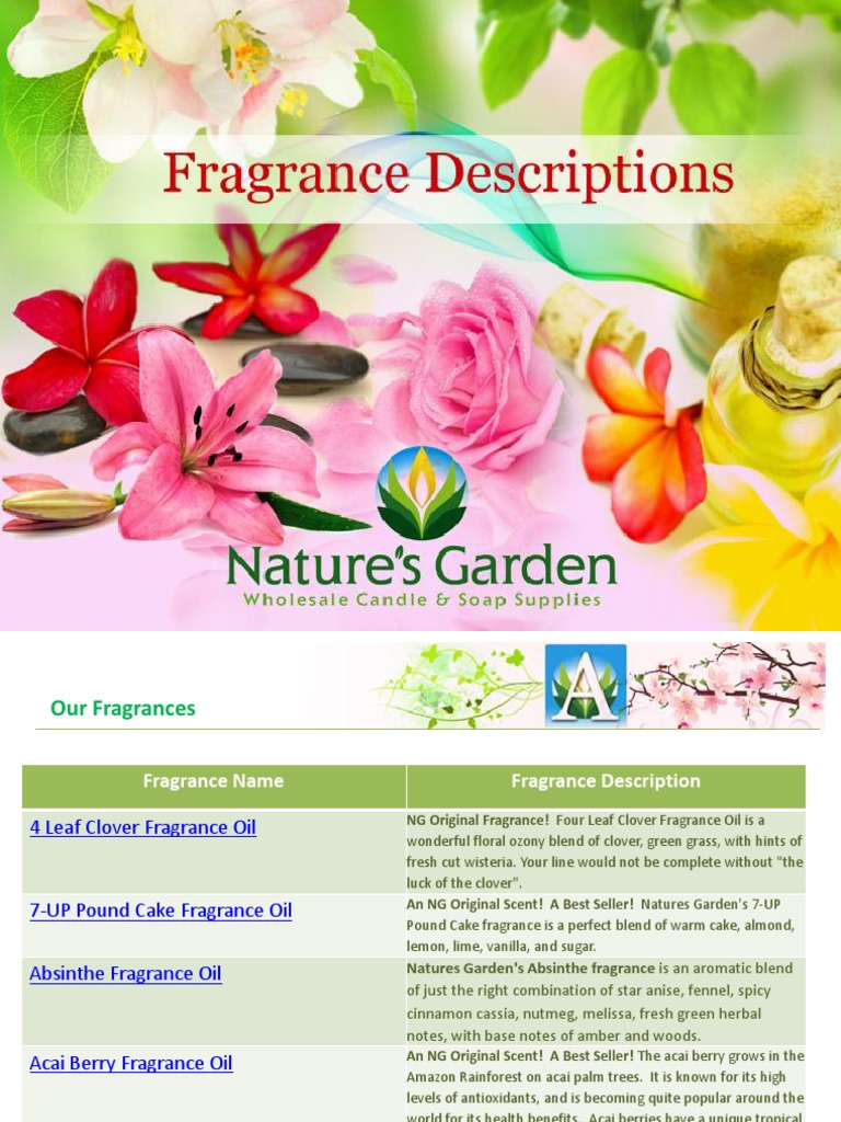 Frag Cat | PDF | Perfume | Food Ingredients