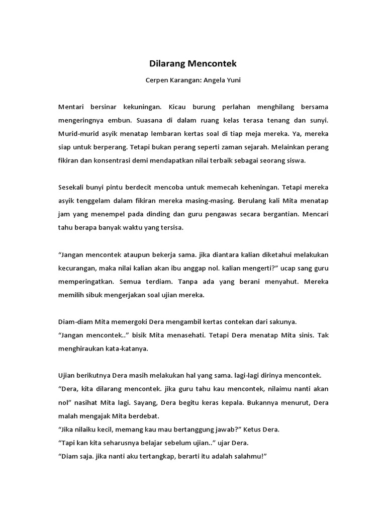 Cerpen Pendidikan 4 | PDF