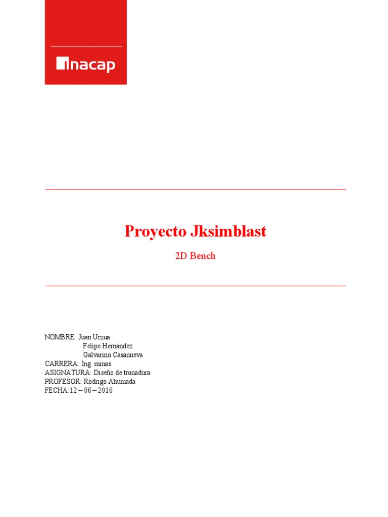 informe jksimblast diseño | PDF