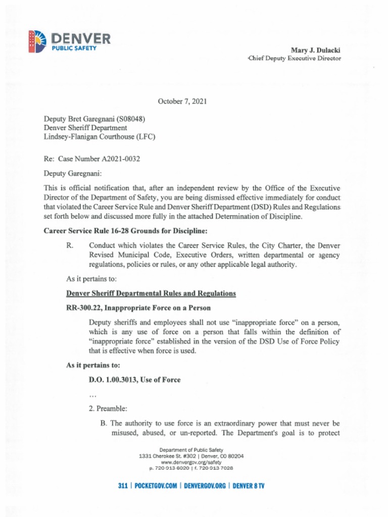 Bret Garegnani Discipline Letter | PDF