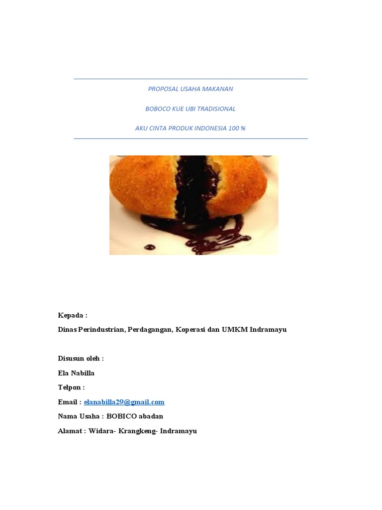 Contoh Proposal UMKM | PDF