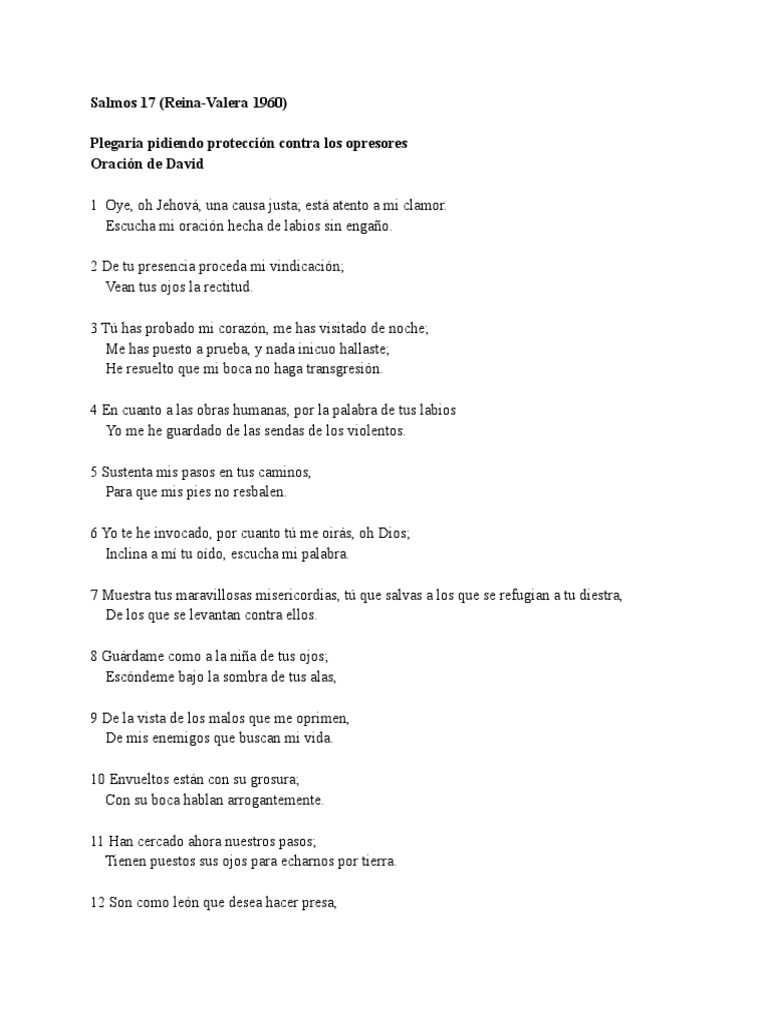 Salmo 17 | PDF | Derecho