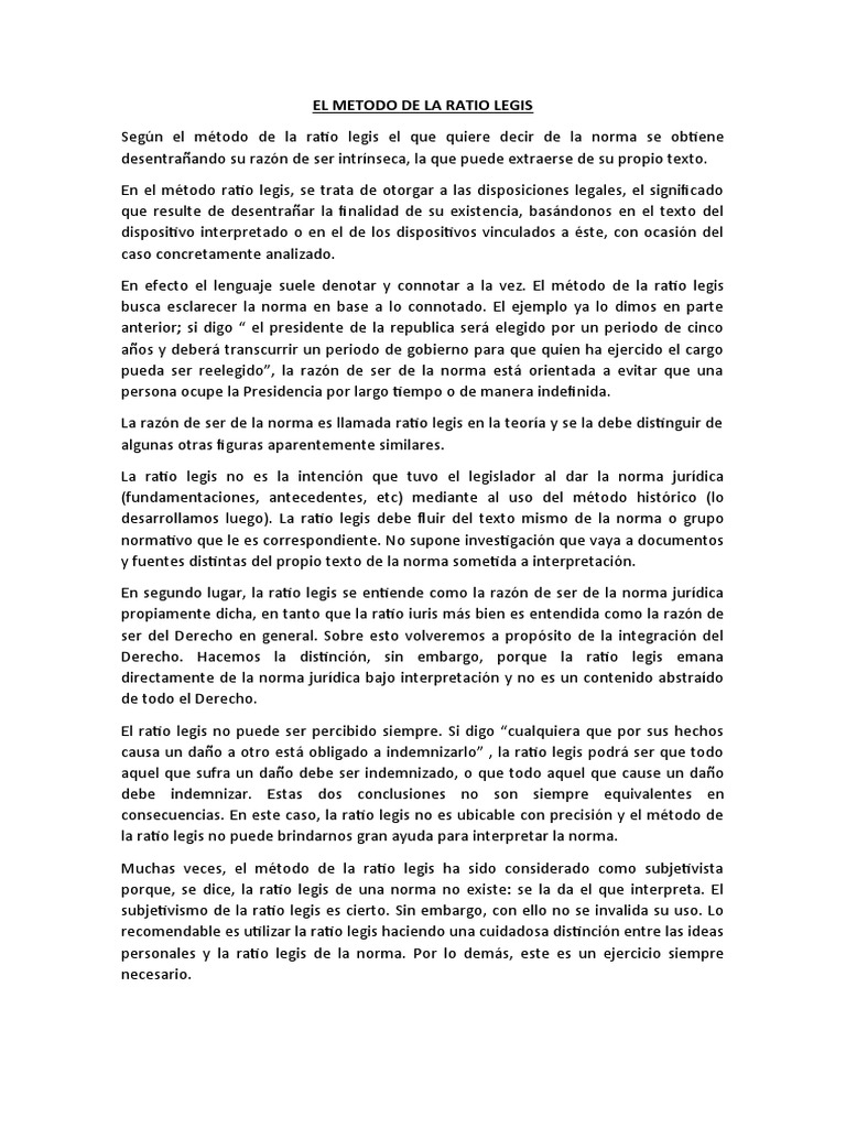 Metodo Ratio Legis | PDF | Justicia | Crimen y violencia