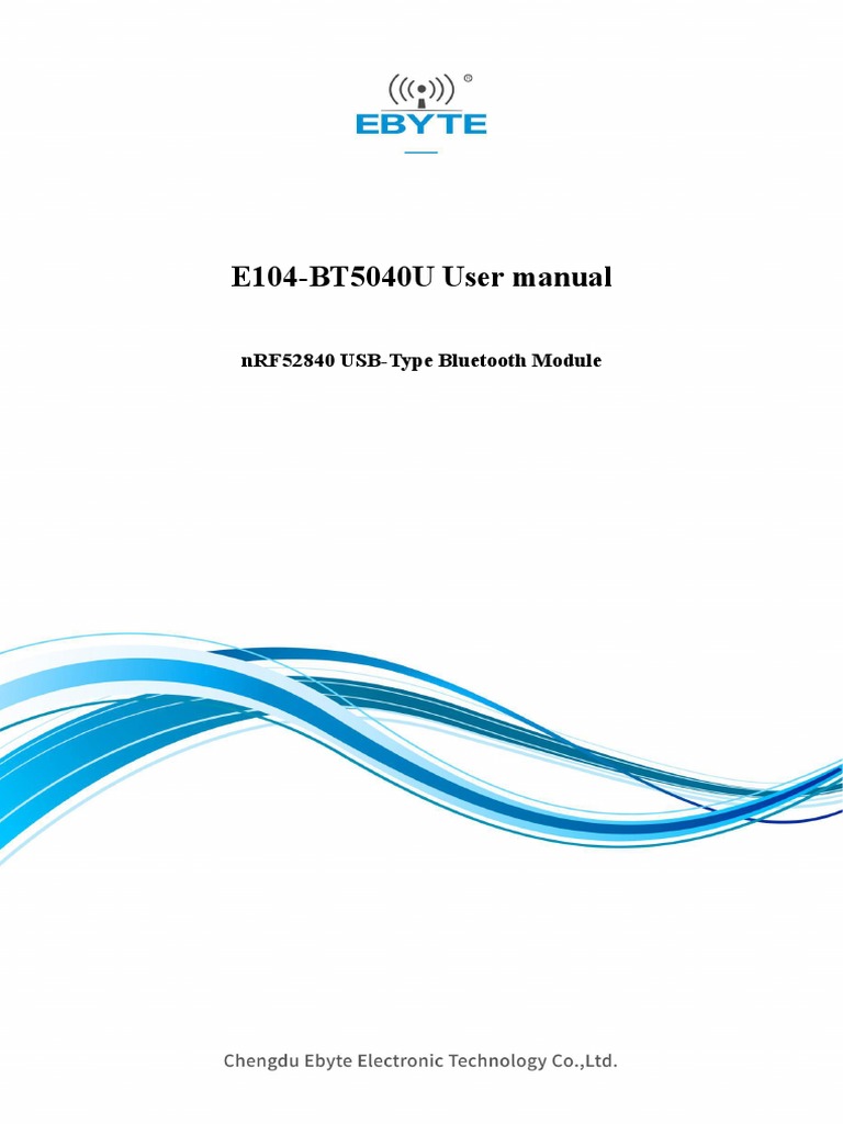 E104 Bt5040u User Manual Nrf52840 Usb Type Bluetooth Module Pdf