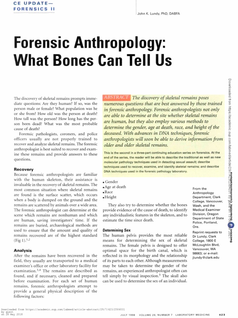 Forensic Anthropology Book | PDF