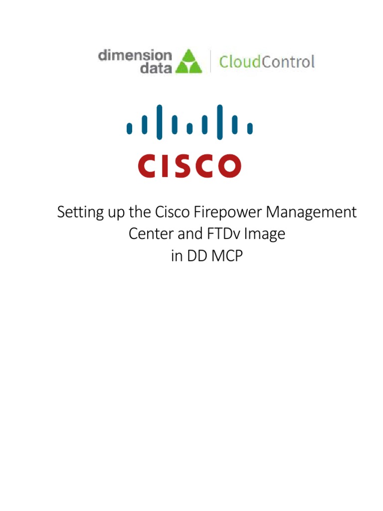 Setting Up The Cisco Firepower Management Center and FTDV Image Ver01 ...