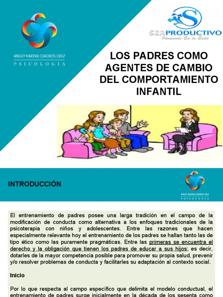 Clase Los Padres Como Agentes de Cambio Del Comportamiento Infantil (1 ...