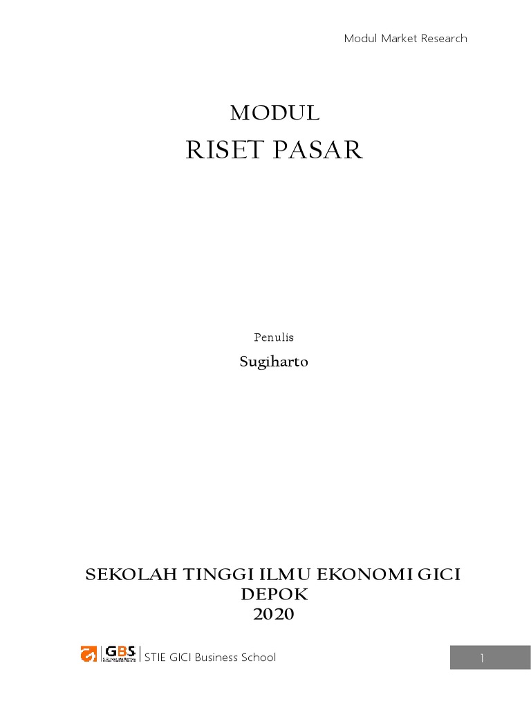 Riset Pasar Bab 1 | PDF