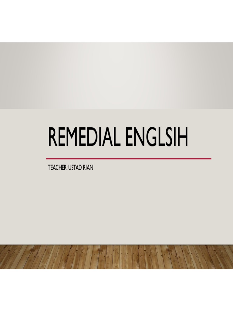 Remedial English Grade 3 | PDF