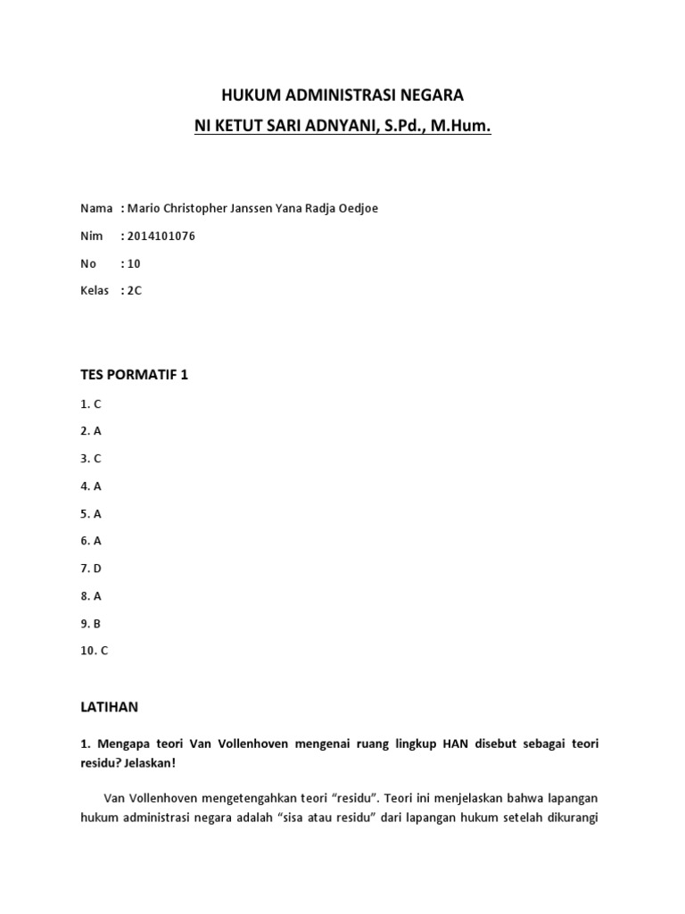 10 Mario Christopher 2014101076 2C HAN | PDF