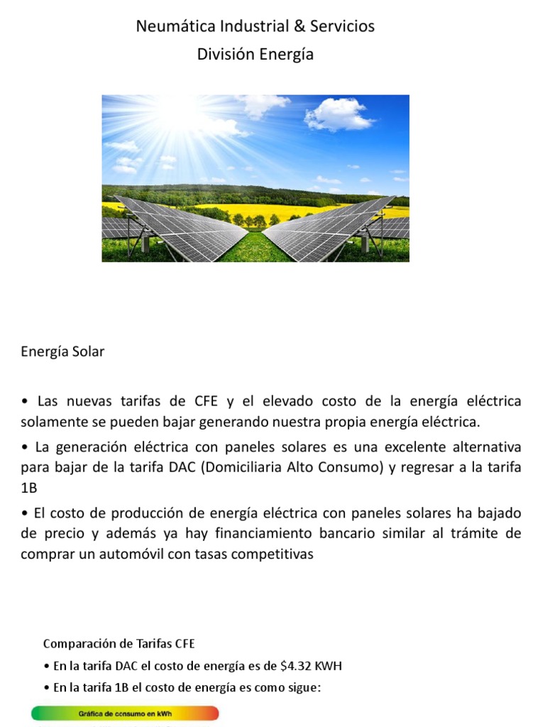 Presentaci N Panel Solar NI S | PDF | Energía solar | Panel solar