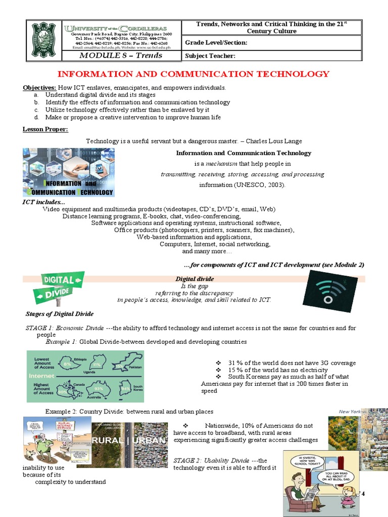 Understanding the Digital Divide in ICT | PDF | Educational Technology ...