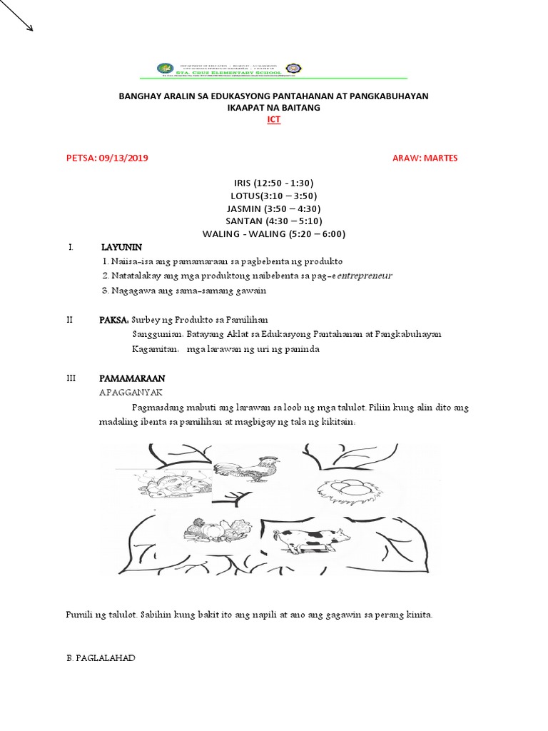 Detailed Lesson Plan in EPP 2nd Quarter | PDF