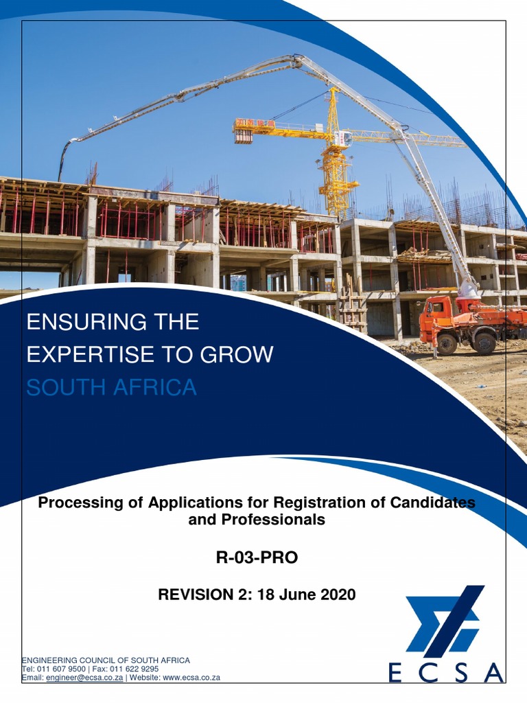 ECSA Candidate and Professional Registration Guide | PDF | Evaluation ...
