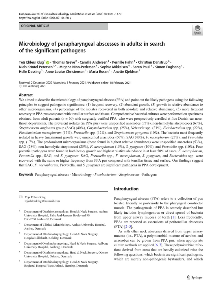 Abses Parafaring | PDF | Streptococcus | Infection