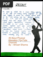 Cricket Physical-Education-Project | PDF | Games Of Physical Skill ...