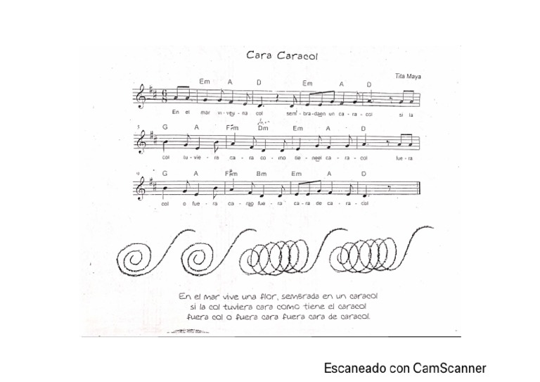 Partitura Cara Caracol | PDF
