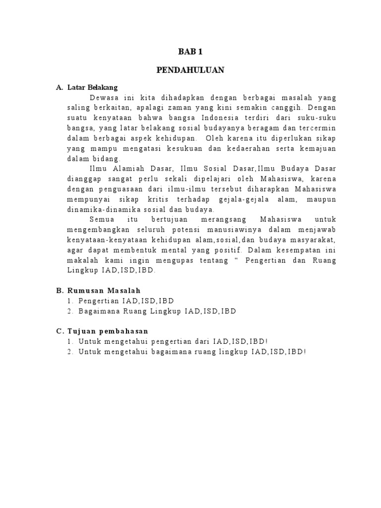 Makalah Iad, Ibs, Isd | PDF | Pengembangan Diri | Sains & Matematika
