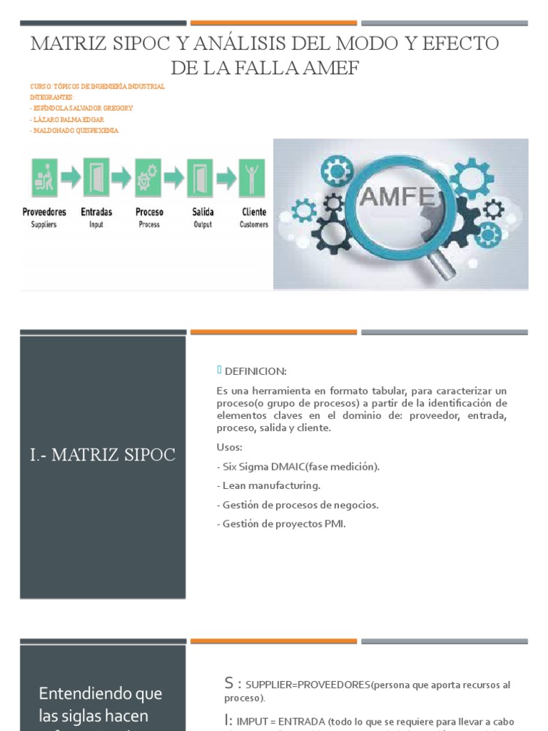 1 Matriz Sipoc, Falla Amef | PDF | Diseño | Software