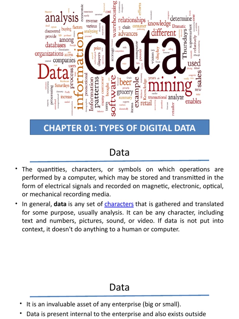 Chapter 01: Types of Digital Data | PDF | Big Data | Analytics
