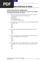 Electron Configuration MCQs for Review | PDF | Electron Configuration ...