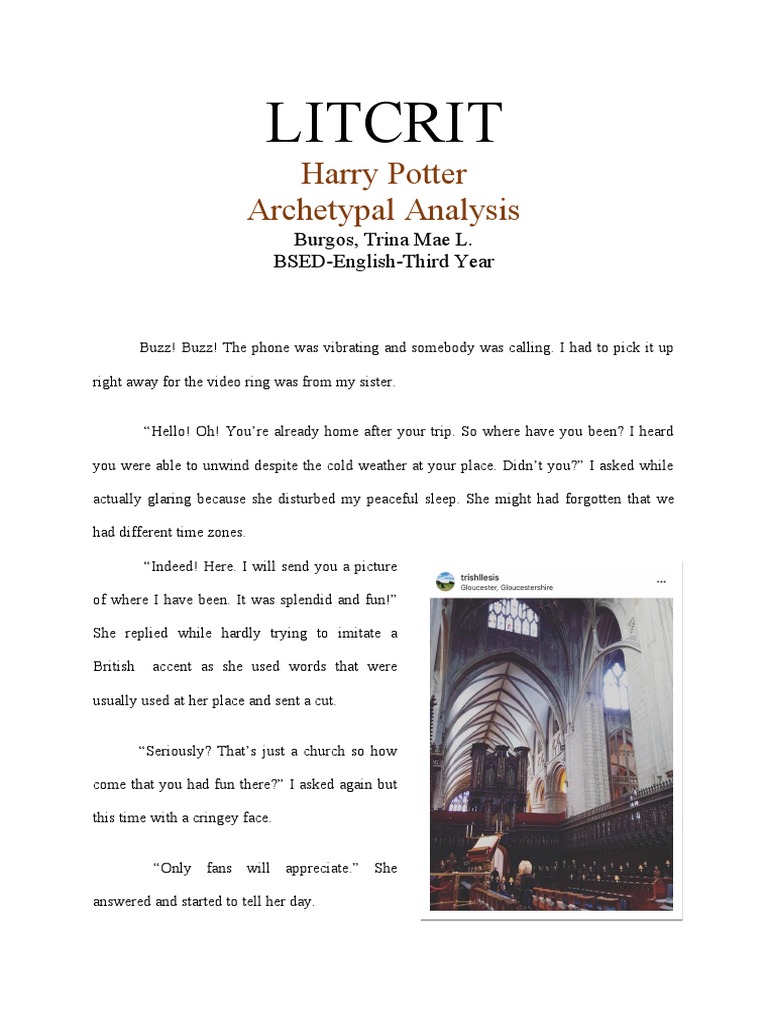 Burgos, Trina Mae L.: Analyzing "Harry Potter" Movie Using The ...