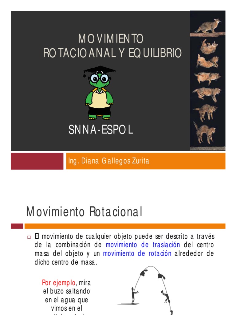 Movimiento Rotacional y Equilibrio | PDF | Momento angular | Rotación