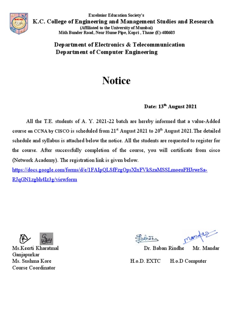 Value Added Course - 2020-21 Batch | PDF | Computer Network | Internet ...