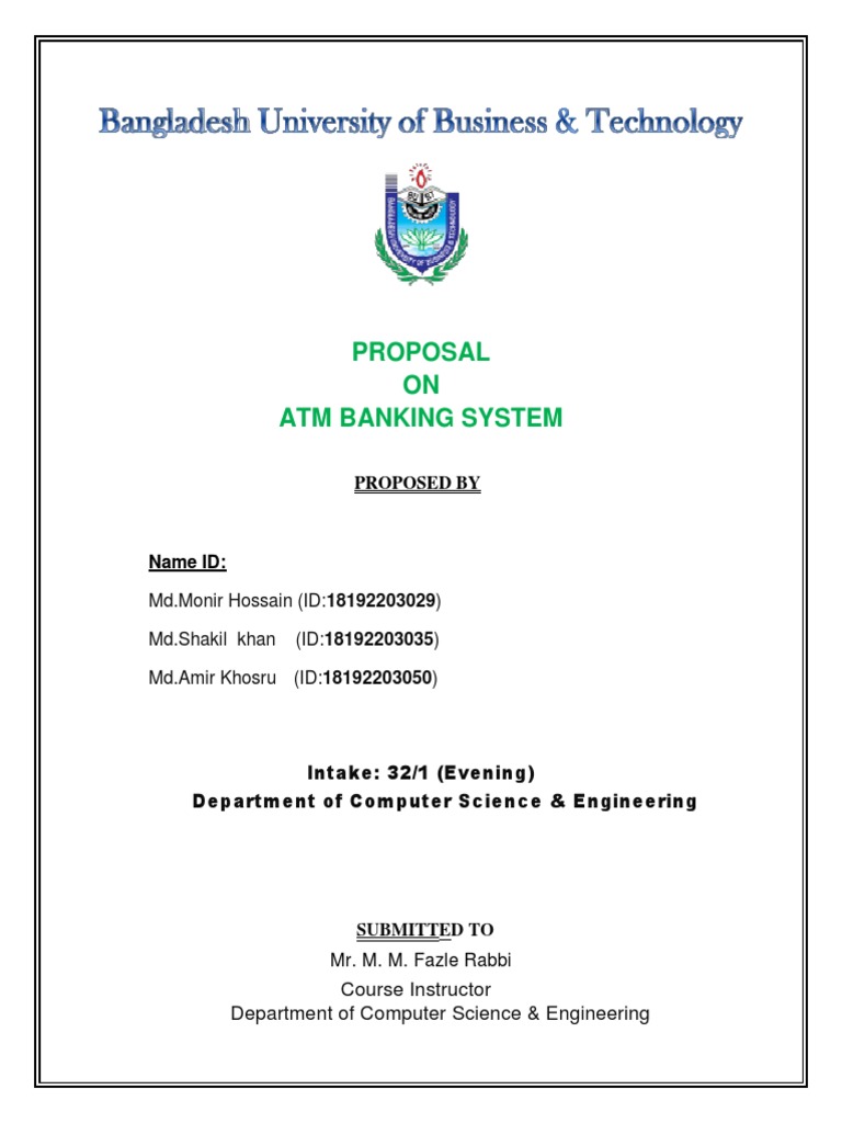 ATM Banking System (18192203029) | PDF | Automated Teller Machine ...