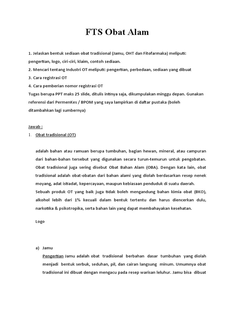 FTS Obat Alam | PDF