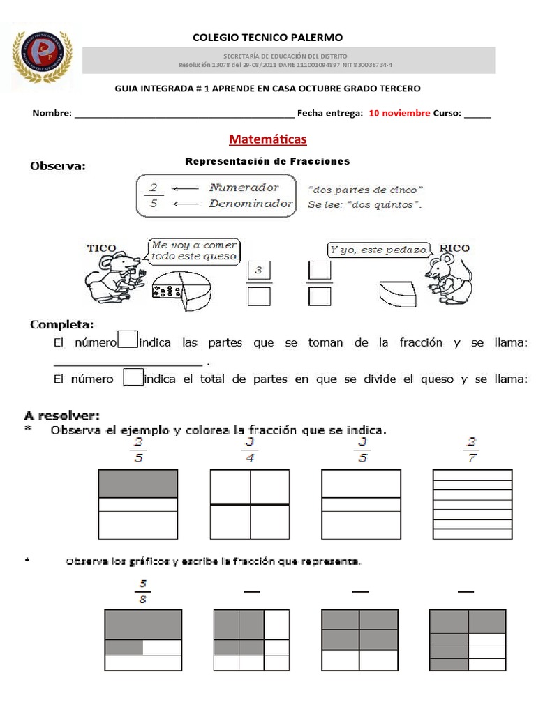 Guía Octubre Aprende en Casa Grado Segundo | PDF