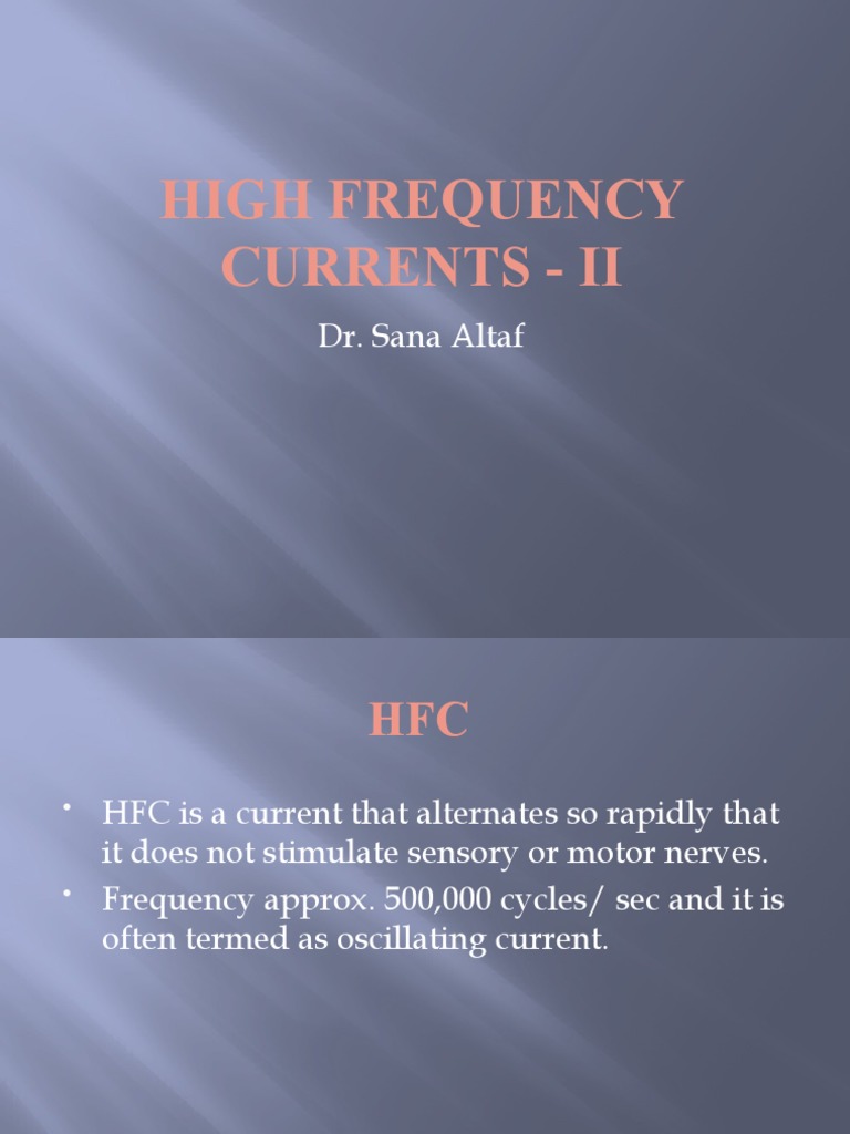 High Frequency Currents - II | PDF
