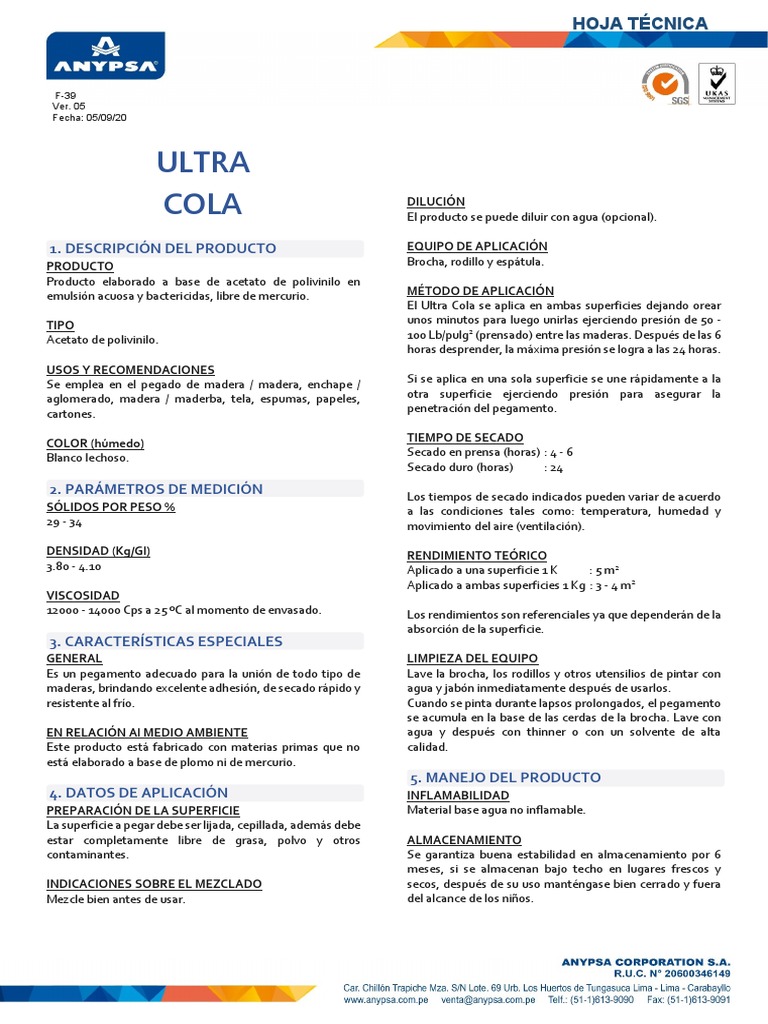 Ultra Cola | PDF | Madera | Cepillo