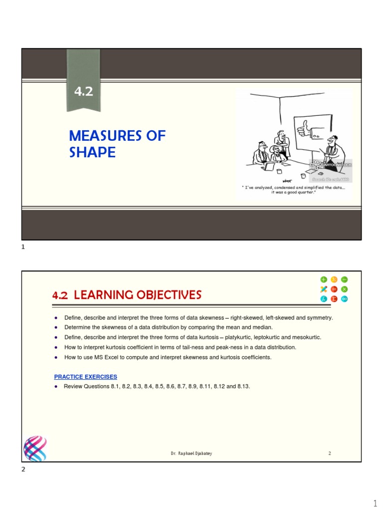 Unit 4.2 Measures of Shape | PDF | Skewness | Statistical Theory